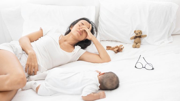 How sleep deprivation affects the new mother's brain and body