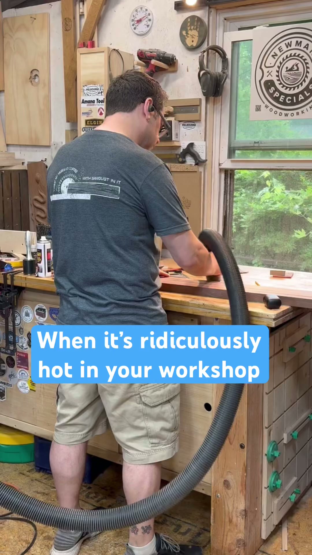 Simple method to cool yourself down while working in a hot shop # ...