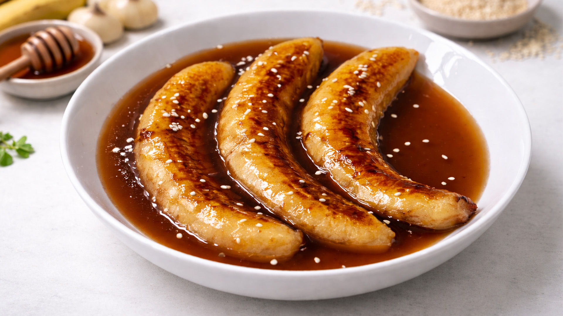 Simple pan fried banana recipe using butter and brown sugar