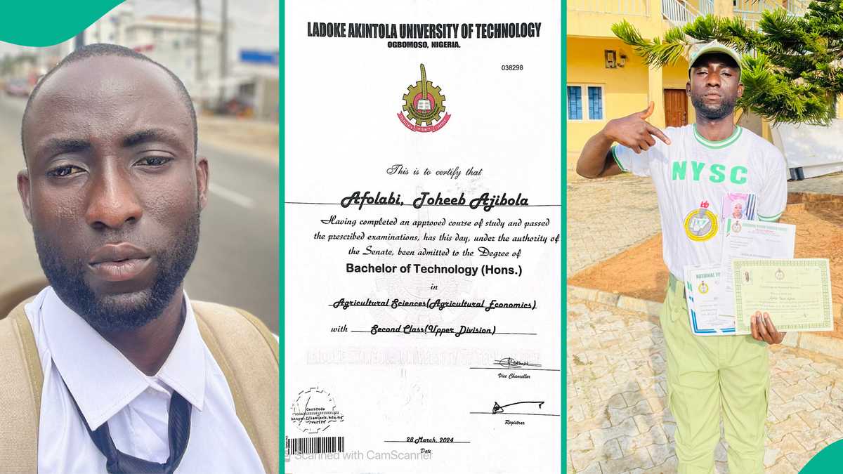 Graduate touches people's hearts after displaying his degree ...