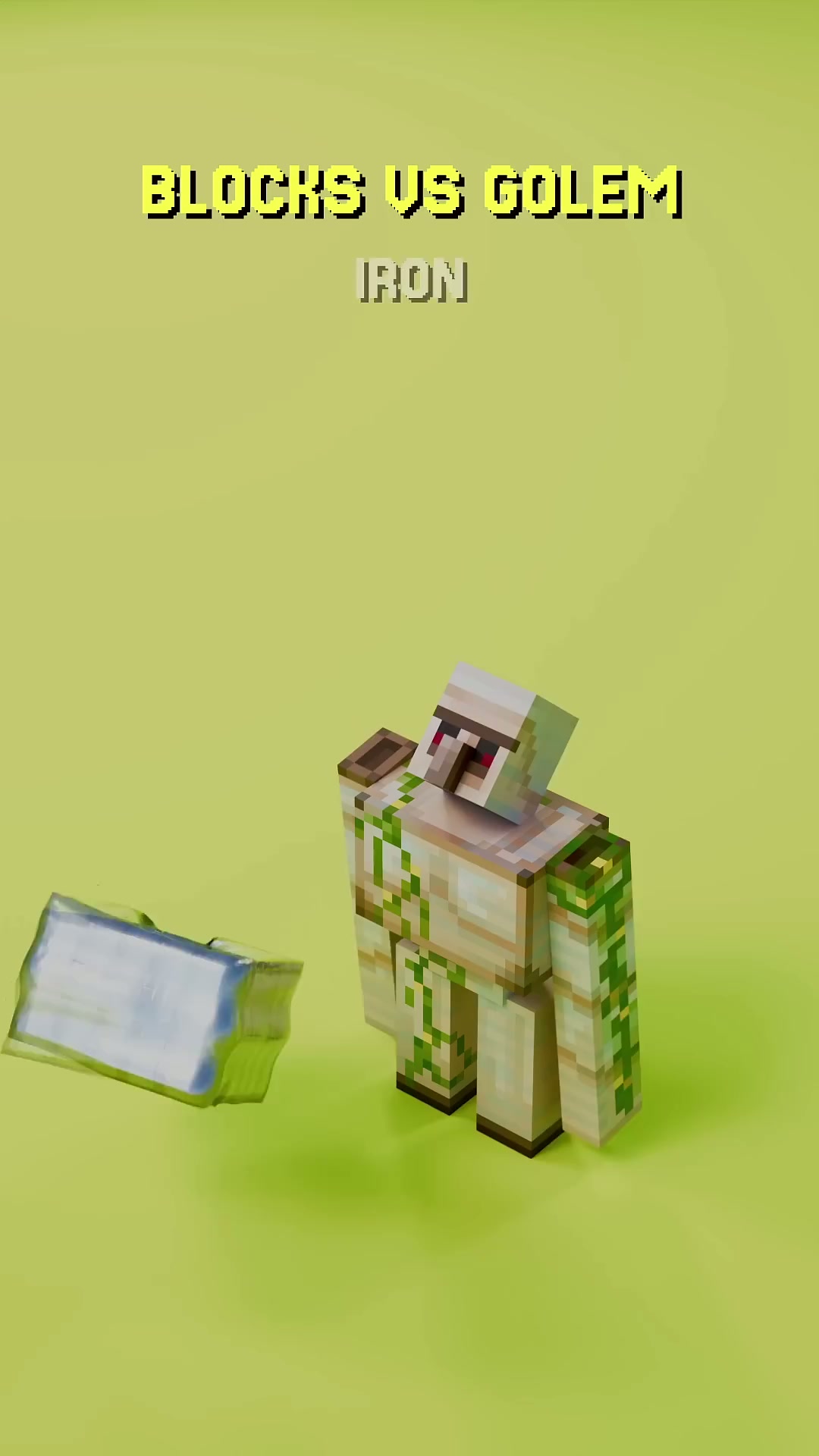 Satisfying Minecraft golem vs blocks simulation #minecraft #blender # ...