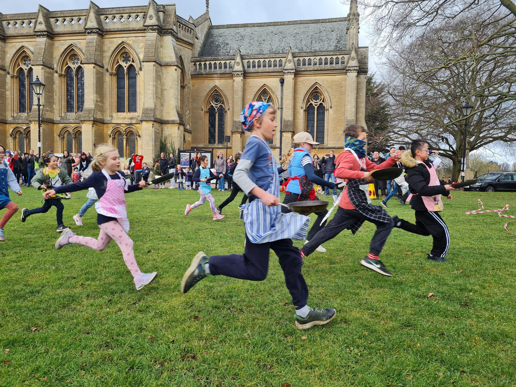 Buckingham's pancake race 2026