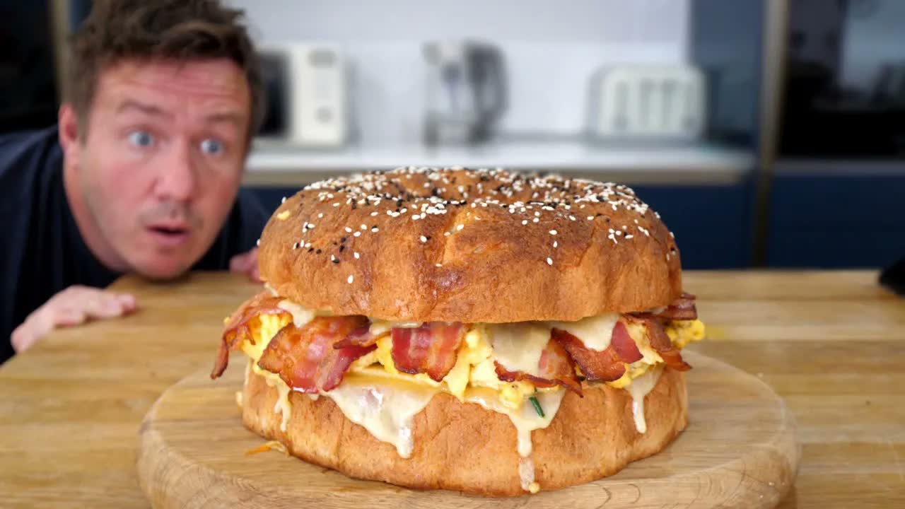 When breakfast can’t wait, you make the giant sandwich