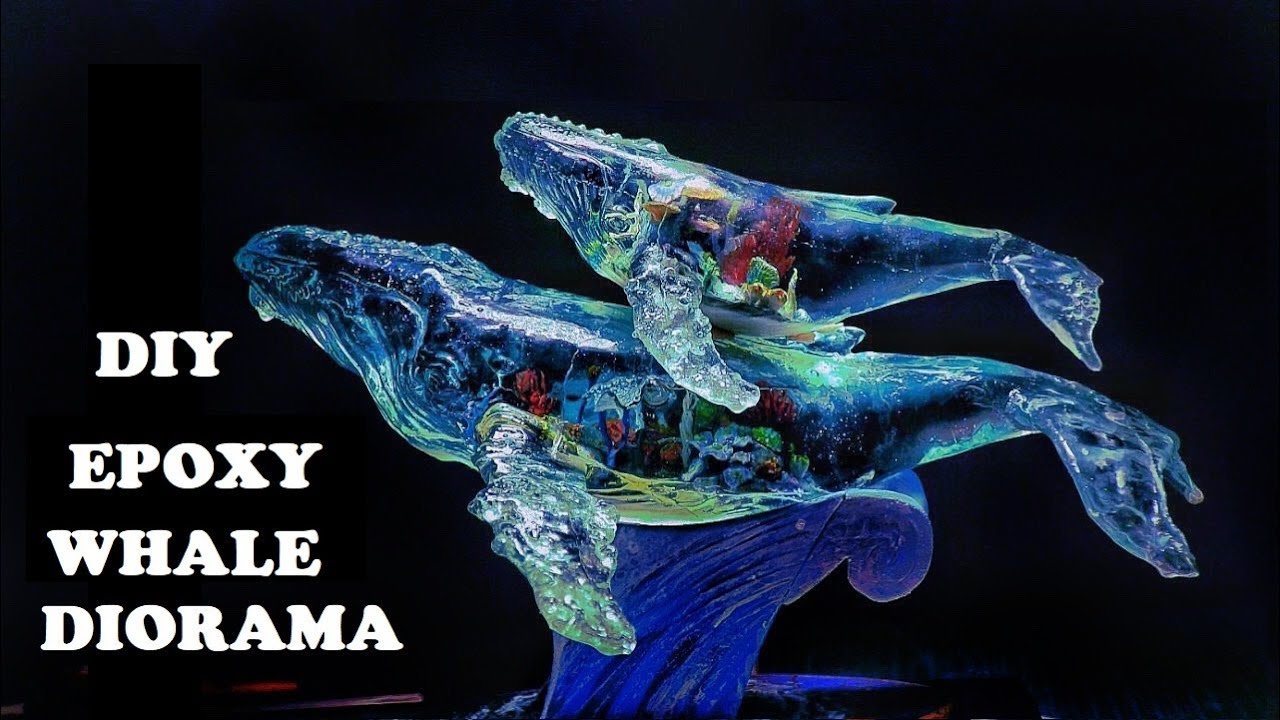 Blue whale and the guardian of the sea diorama | Thalassophobia - Resin art