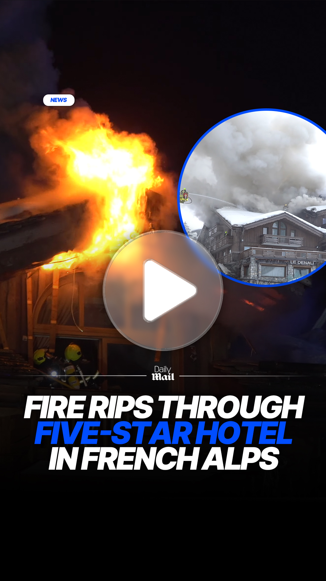 Fire forces evacuation of luxury hotel at Alpine ski resort