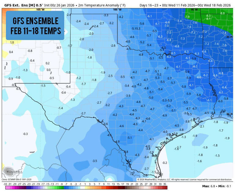 Will Texas weather stay cold in February? Here's what the forecast ...
