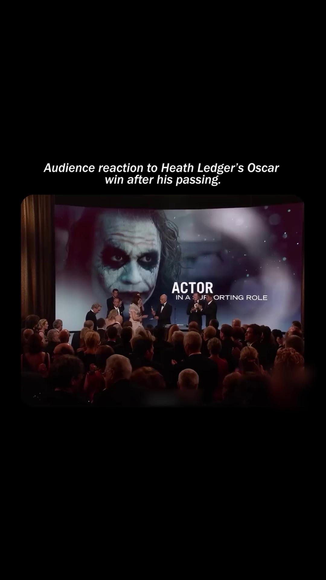 Audience reaction to Heath Ledger’s Oscar win after his passing