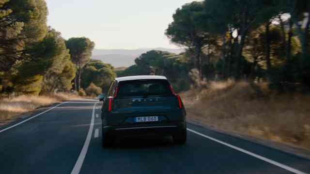 Volvo EX60 in motion
