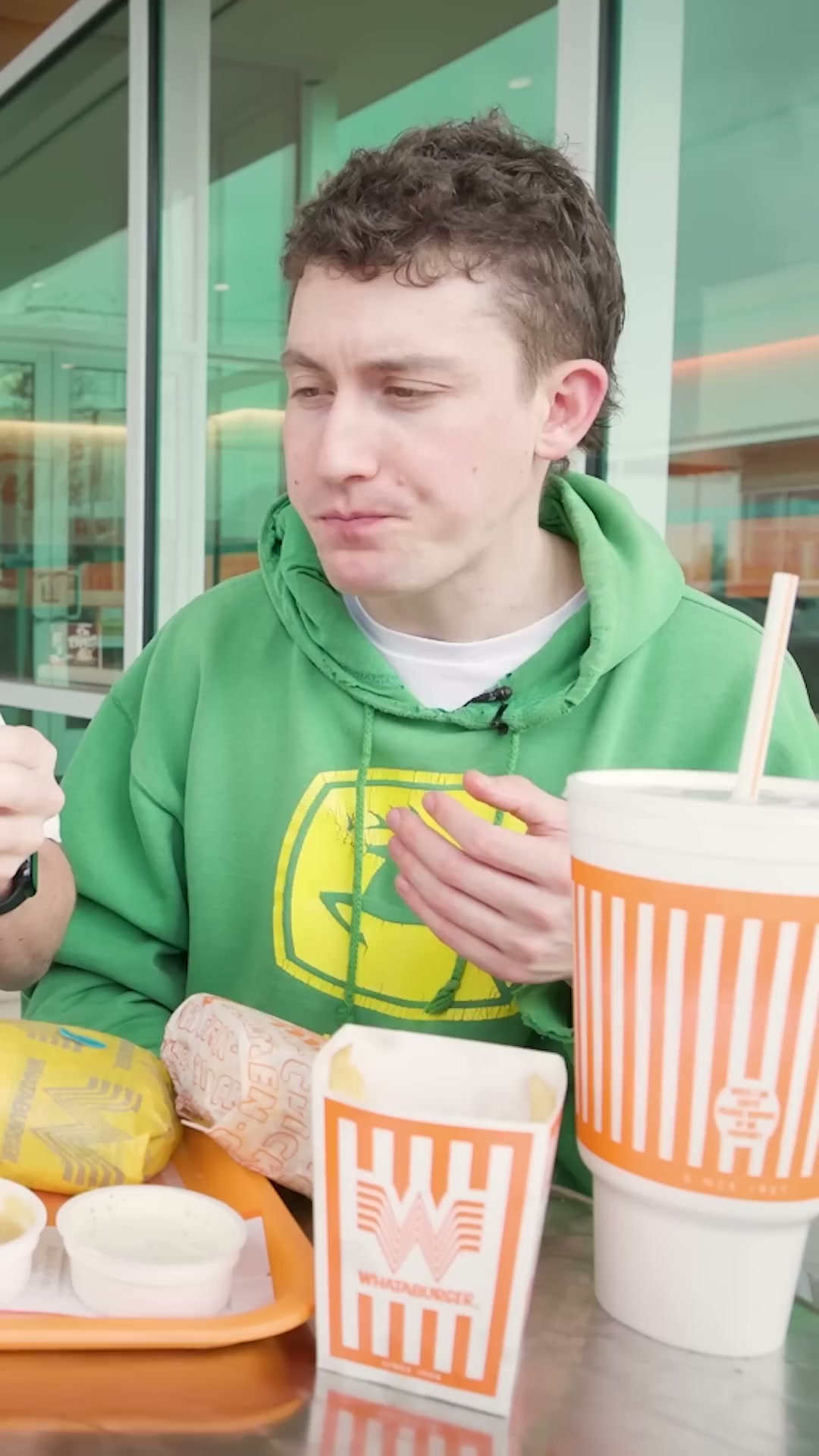 Brits try Whataburger for the first time!