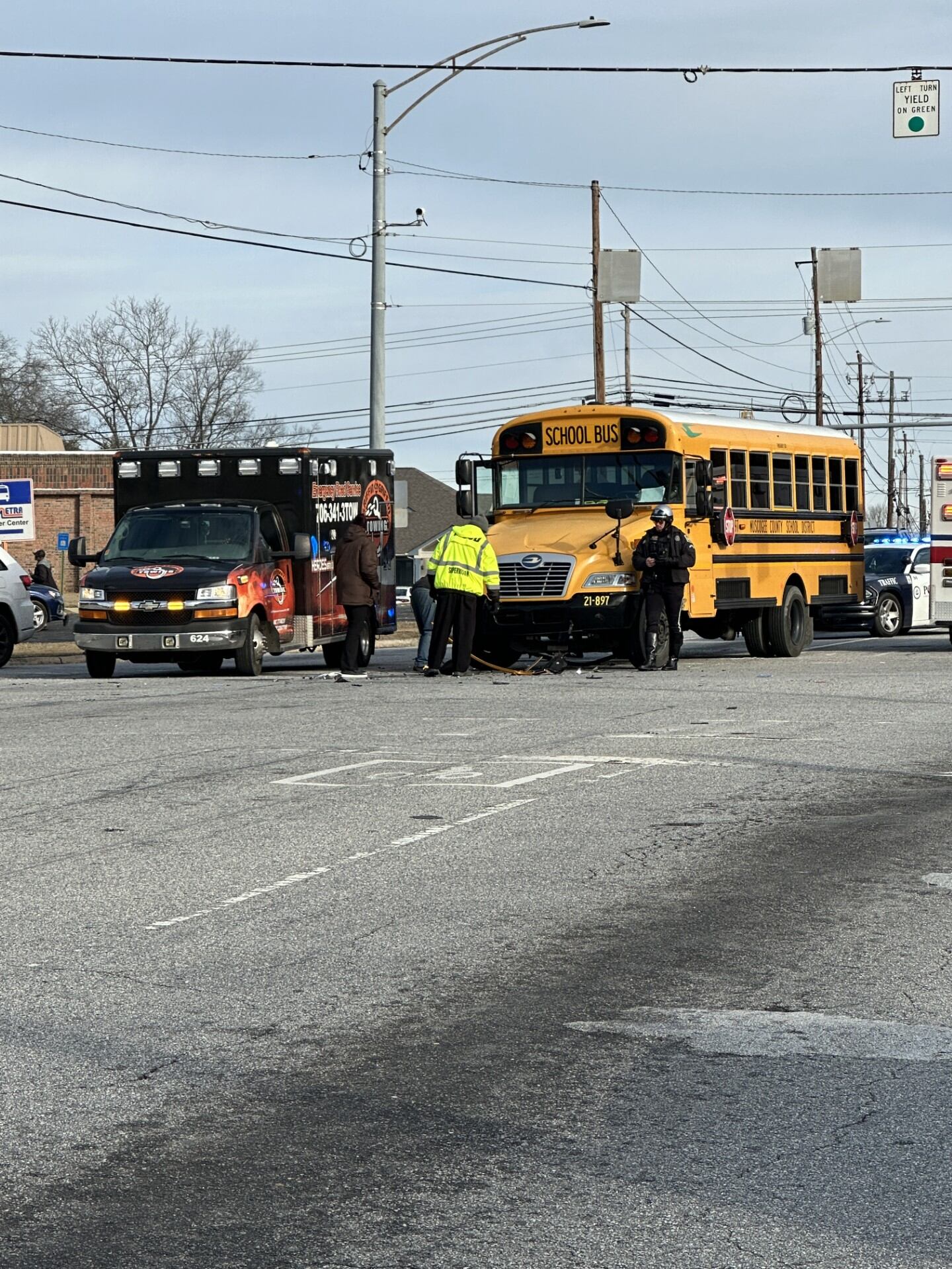 School bus involved in crash near Linwood Blvd in Columbus
