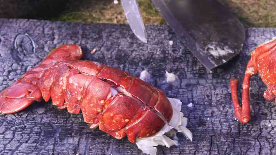 Campfire seafood cooking done the hard way
