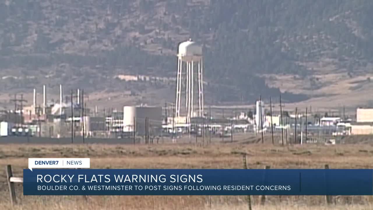 Warning signs going up at Rocky Flats warn of possible radioactive ...