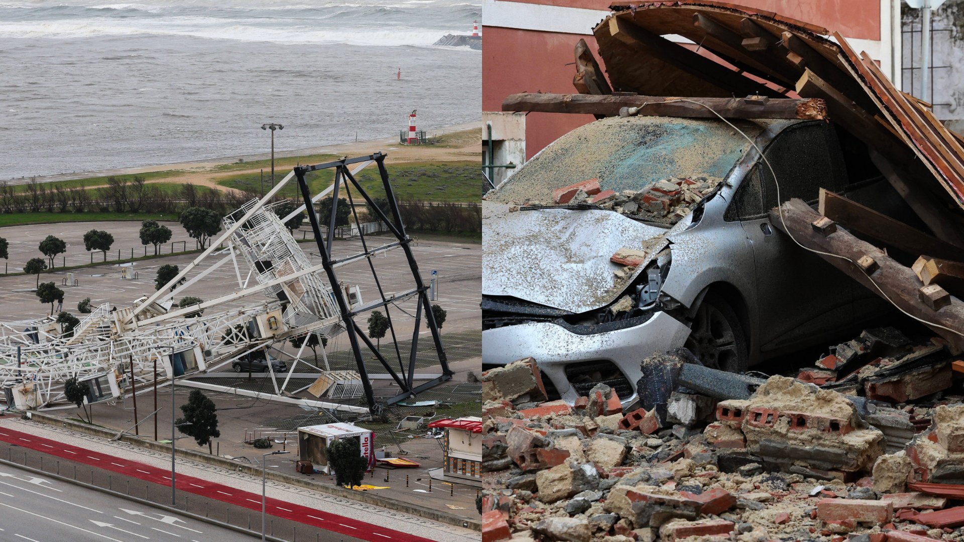 Orkan Kristin przeszedł przez Portugalię. Trzy osoby nie żyją