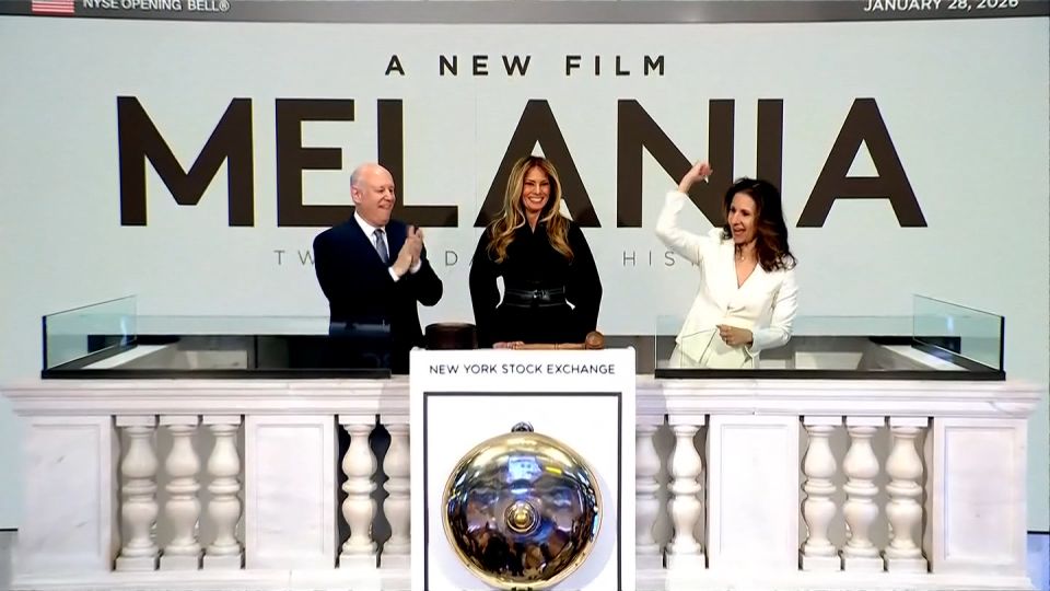Melania Trump rings the NYSE opening bell