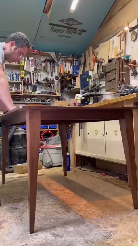 Assembling table base with different joinery #joint #woodworking #table