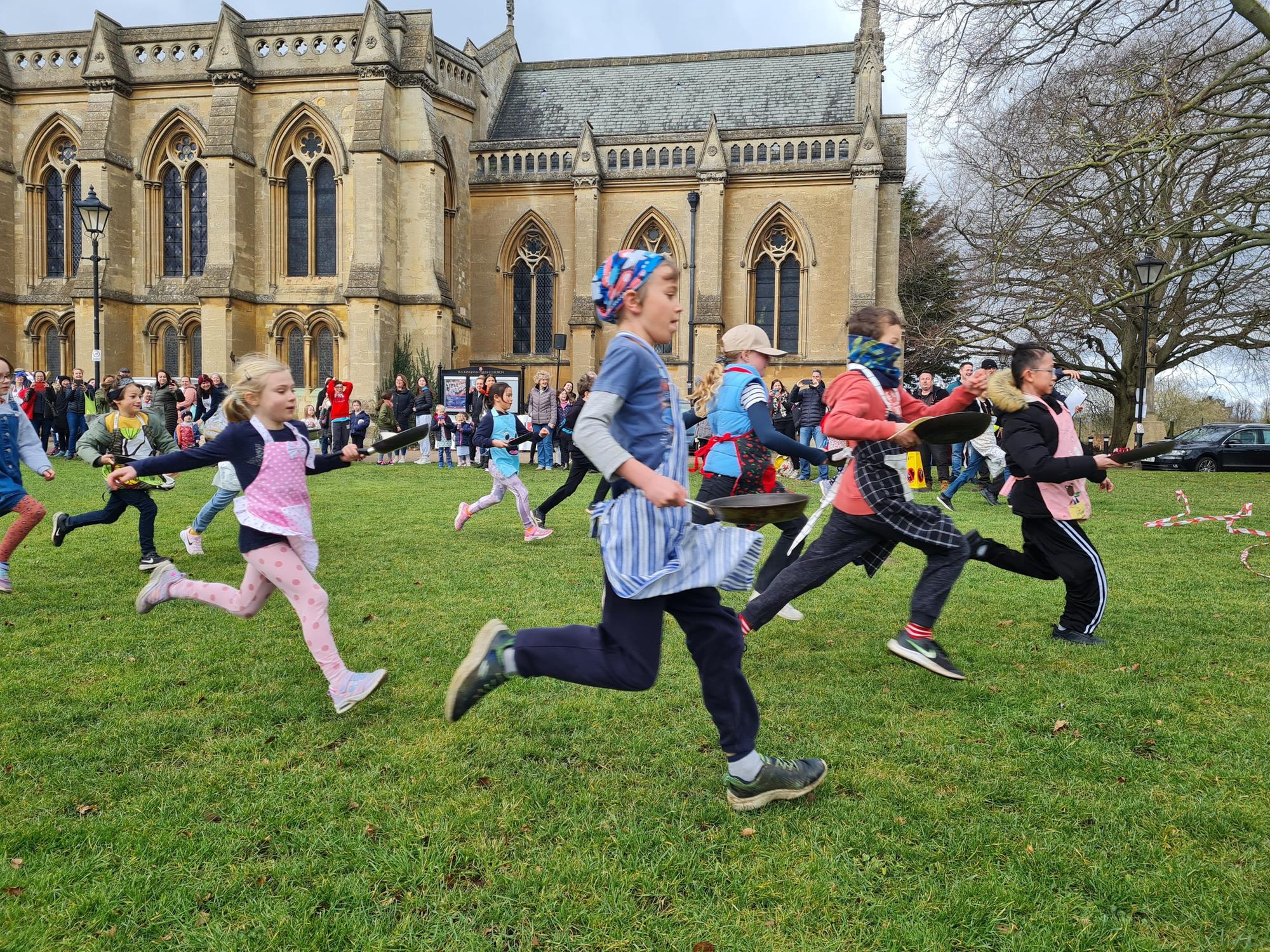 Buckingham's pancake race 2026