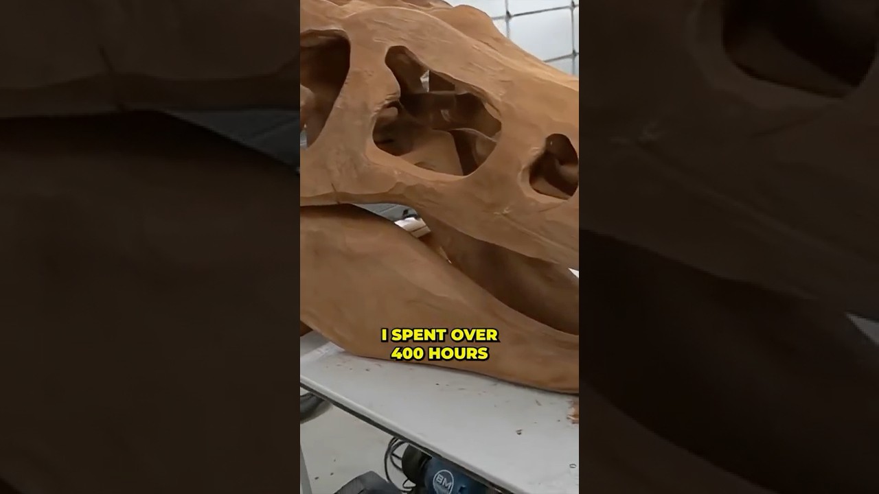 I spent 400 hours carving a T-REX skull