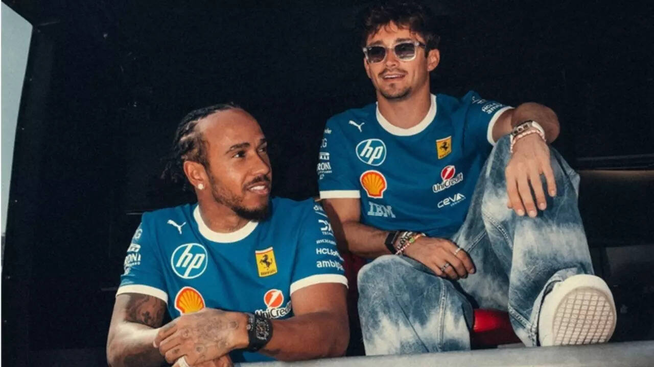 The washing machine eats it: Lewis Hamilton reacts as Charles Leclerc ...