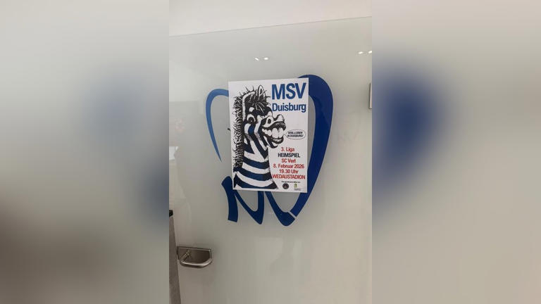 MSV Duisburg: Ikonisches Zebra hängt plötzlich überall in der Stadt