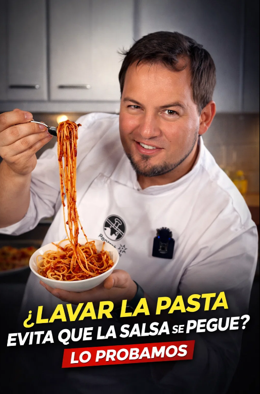 ¿Lavar la pasta evita que la salsa se pegue? Lo probamos