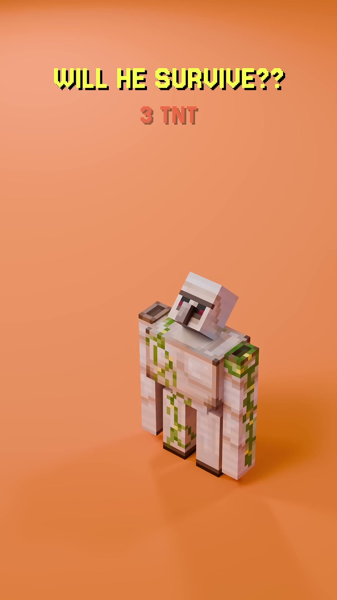 How many TNT does it take to destroy a golem? | Minecraft Blender 3D ...