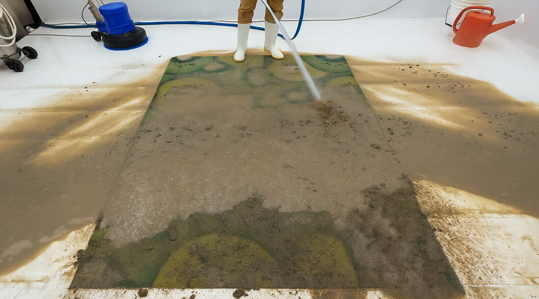 How much dirt is removed during carpet cleaning?