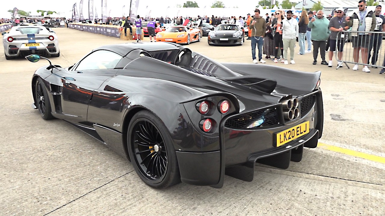 Pagani Huayra roadster in full carbon on display with startup and ...
