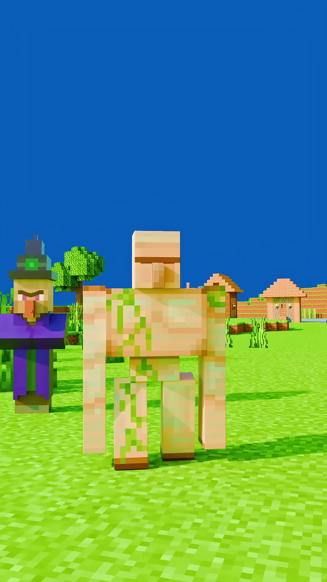 Minecraft hungry zombie vs village crazy 3D animation