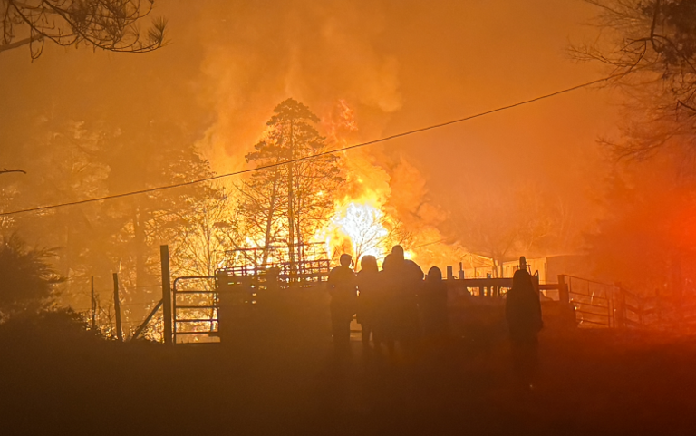 Home erupts in flames, family left with nothing