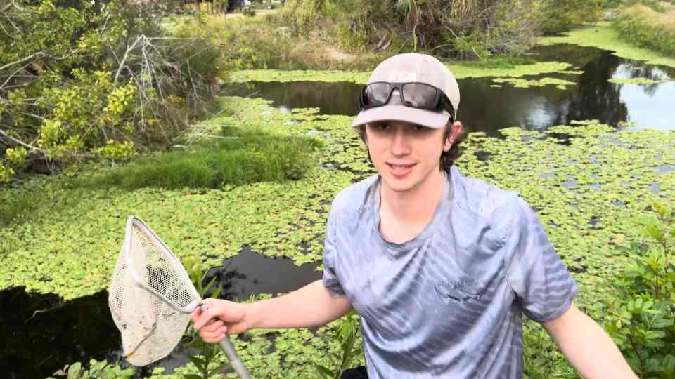 Trapping aquarium fish in abandoned spillway!