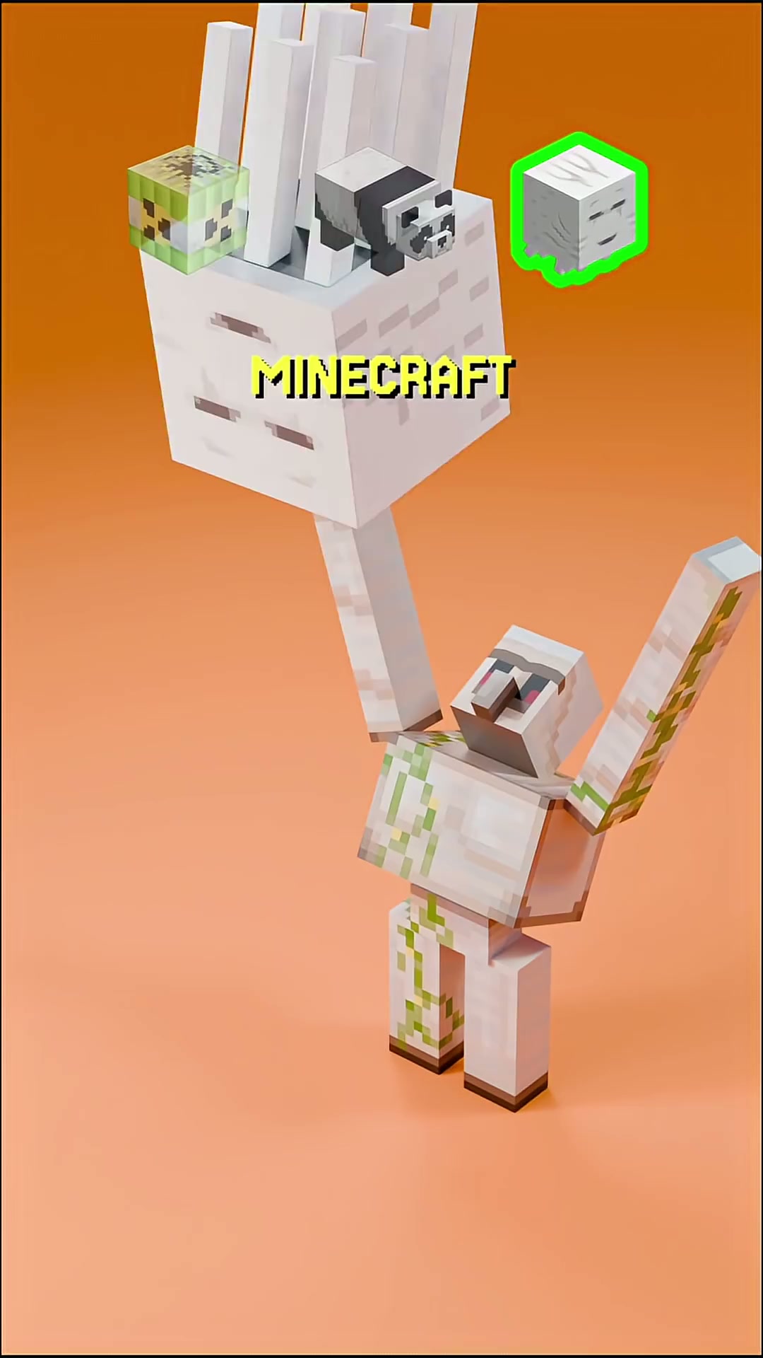 Golem goes nuclear… then gets love 💚 satisfying Minecraft 3D simulation