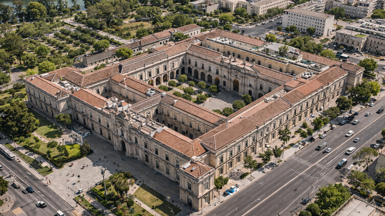 Seville’s academic architecture captured from above