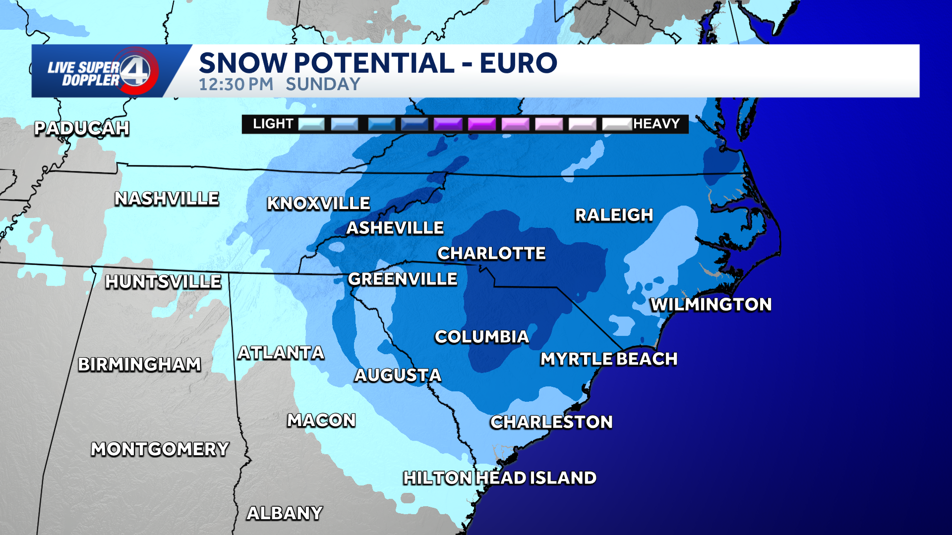 Models show measurable snow for the Upstate and mountains Friday into ...