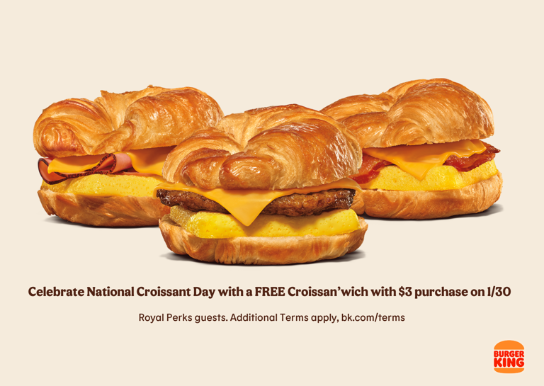 National Croissant Day 2026 deals include Burger King freebie offer