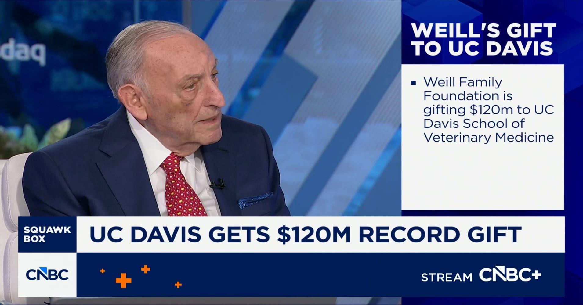 Sandy Weill on $120M gift to UC Davis veterinary school: It makes so ...