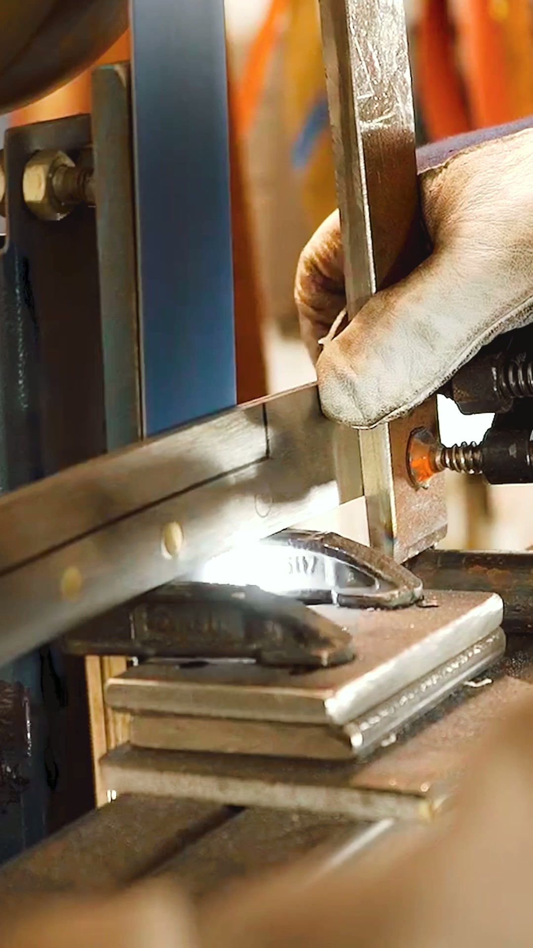 Sharpening process of Katana sword from Titanium | #Shorts