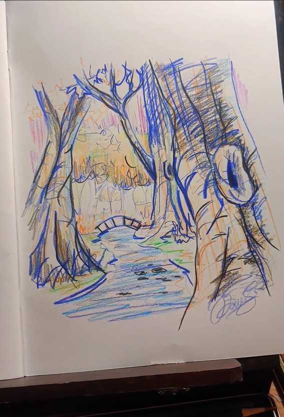 Dibuja conmigo: sketch en lápices de colores