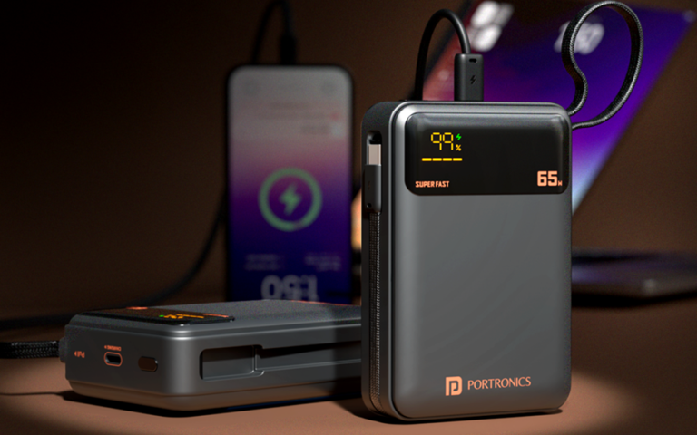 Portronics Ignis 65 power bank launched with 65W USB-C PD fast charging ...