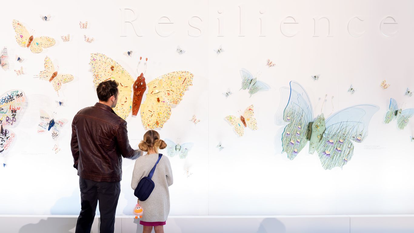 Butterfly sculptures forged from bullet fragments debut in Phoenix