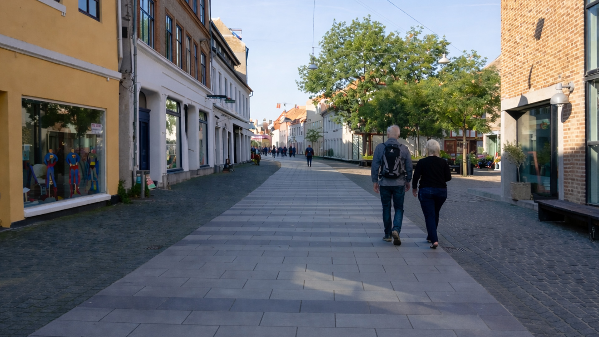 Hidden pedestrian street in Denmark