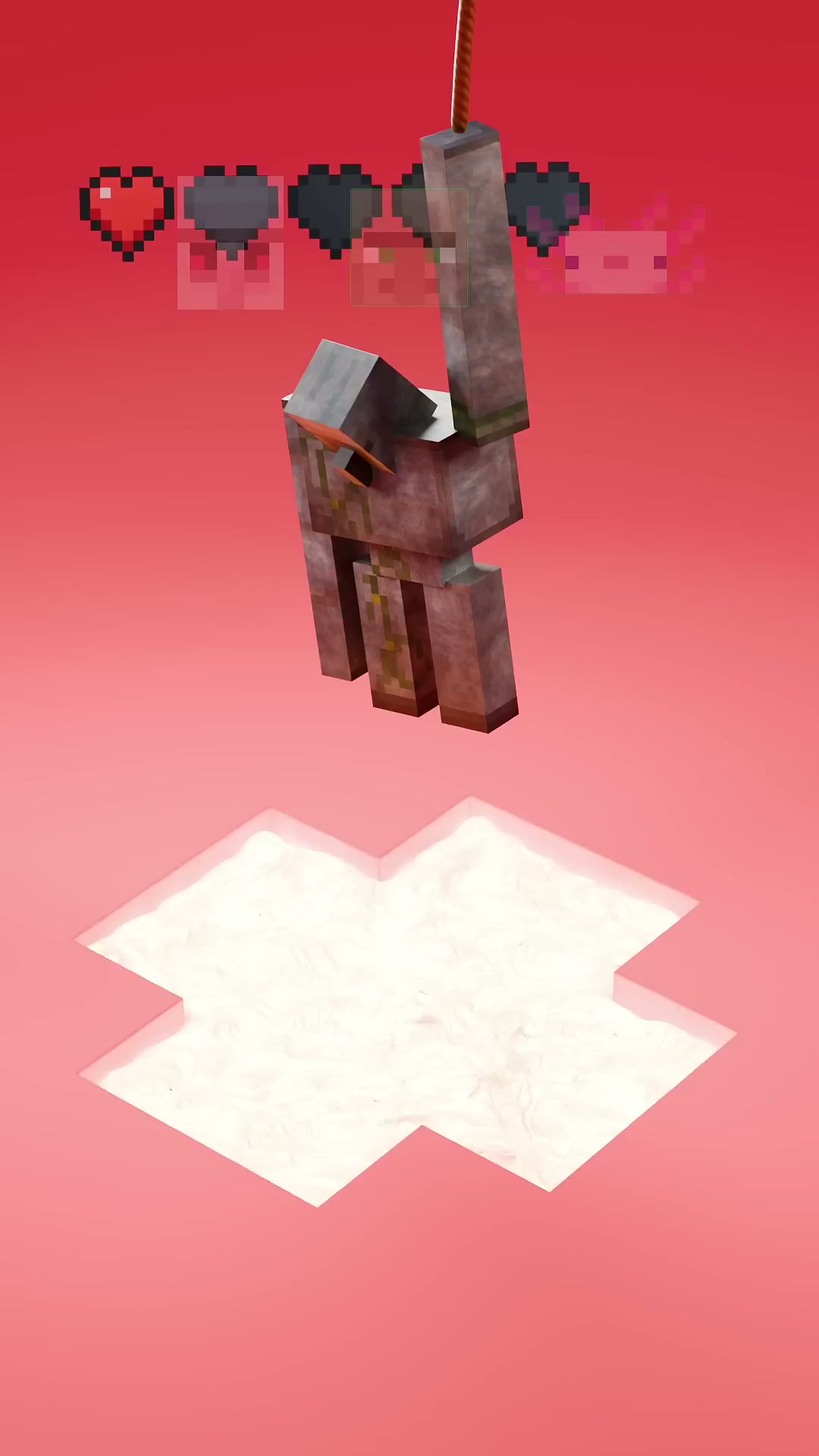 Minecraft iron golem saved by mobs vs lava satisfying cloth and fluid ...