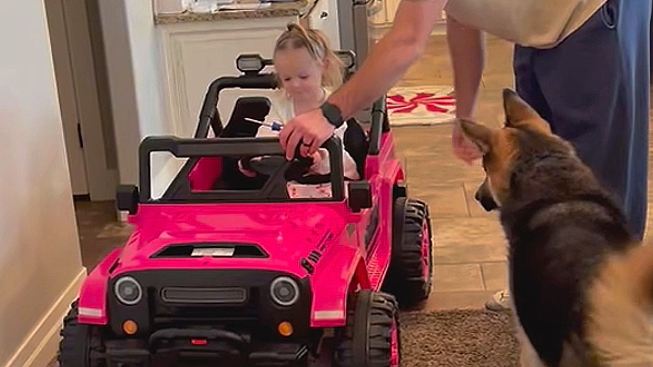 Parents immediately regret letting daughter drive toy Jeep