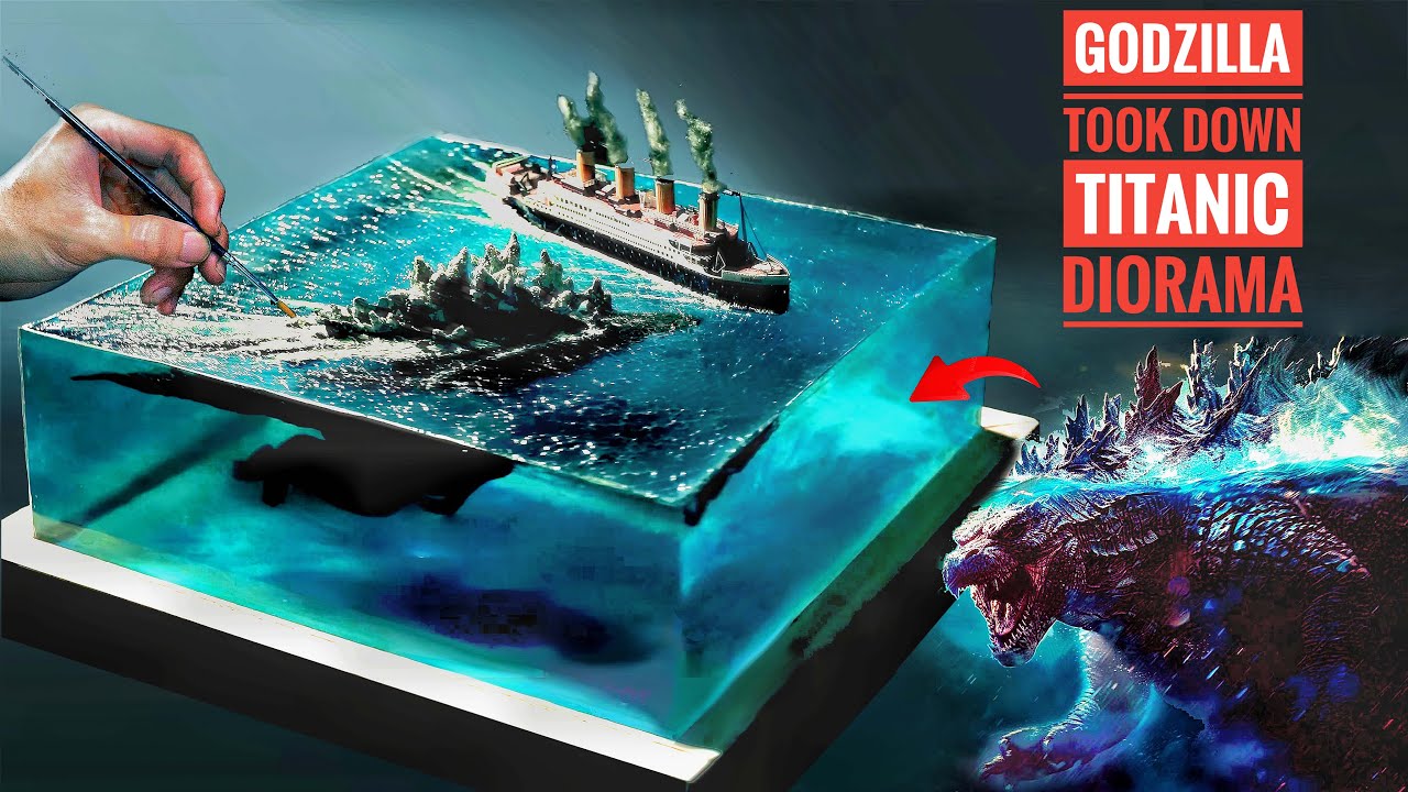 Godzilla takes down Titanic in epic diorama battle