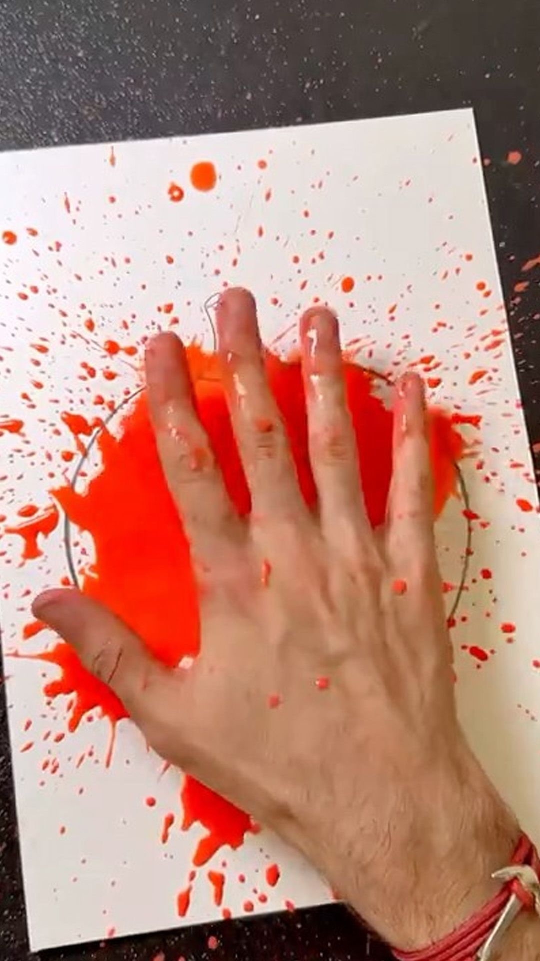 Creating realistic pumpkin art with orange stains