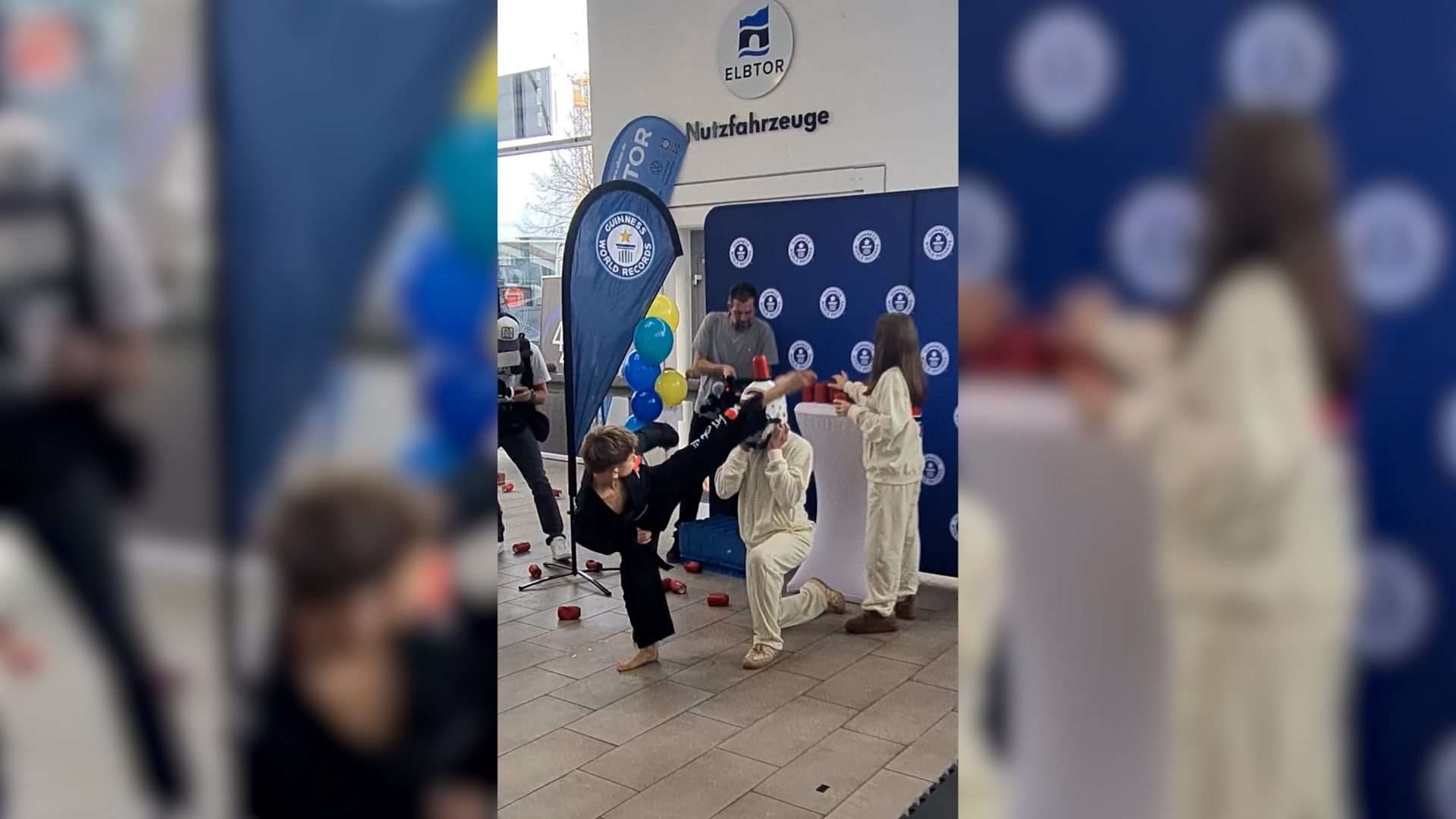 Most cans kicked off one persons head in one minute 31 by Orell Herzog