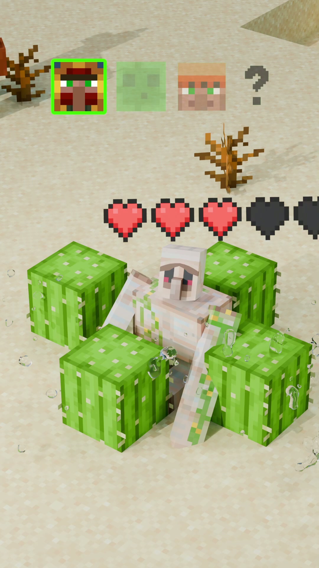 Minecraft saving golem 3D simulations | Golem stuck!