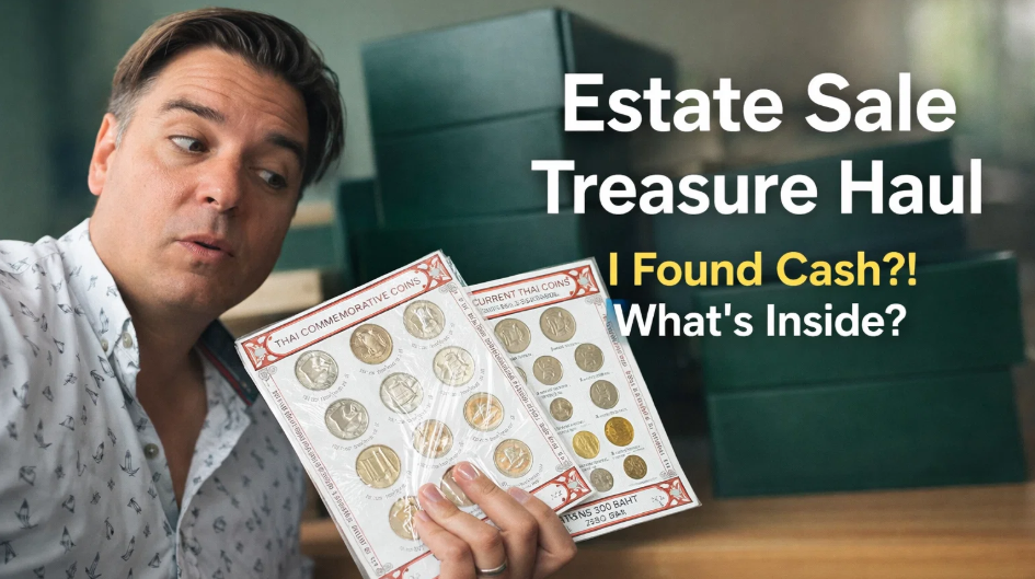 Estate sale treasure haul | I found cash? What’s inside?