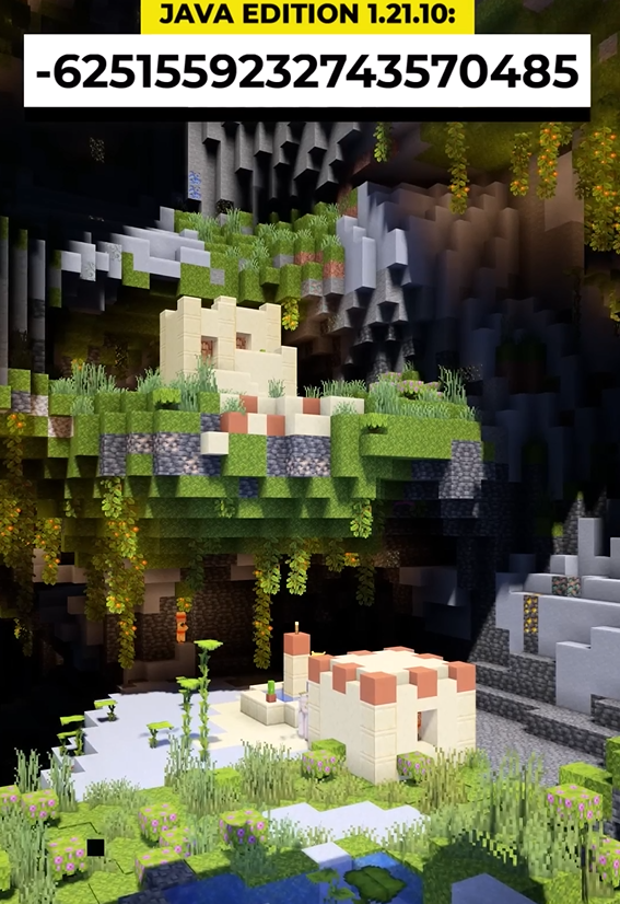 Minecraft underground lush cave village seed | Hidden village adventure