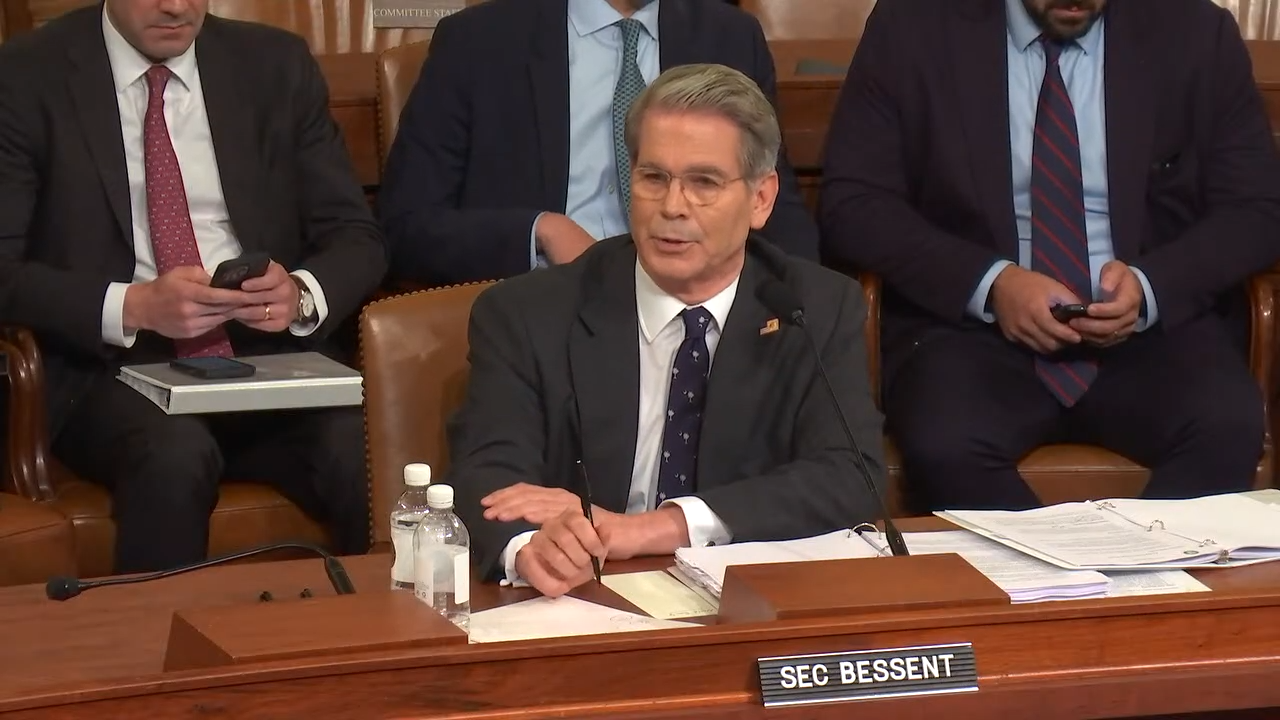 'Are you a beneficiary?': Billionaire Scott Bessent shivers as Rep ...