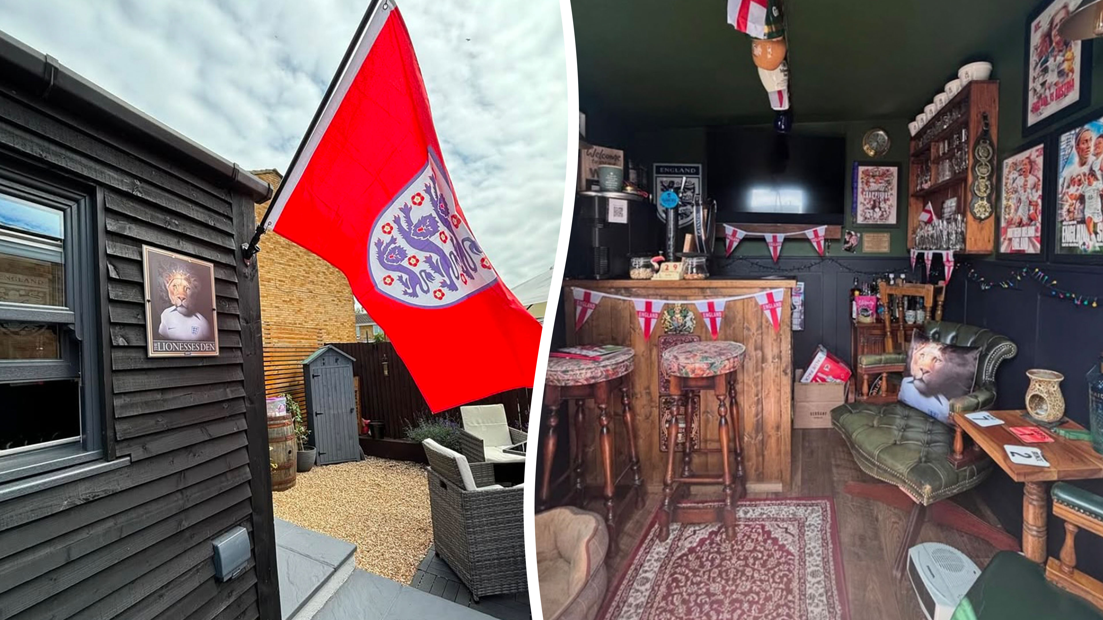 Lioness superfan builds £3.5k footy-themed pub in back garden